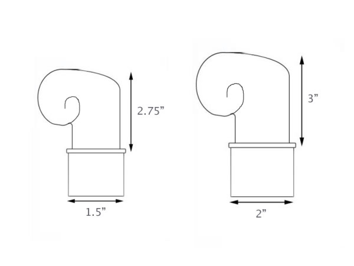 Model 717 Polished Stainless Steel End Scroll End Cap | ESP Metal ...