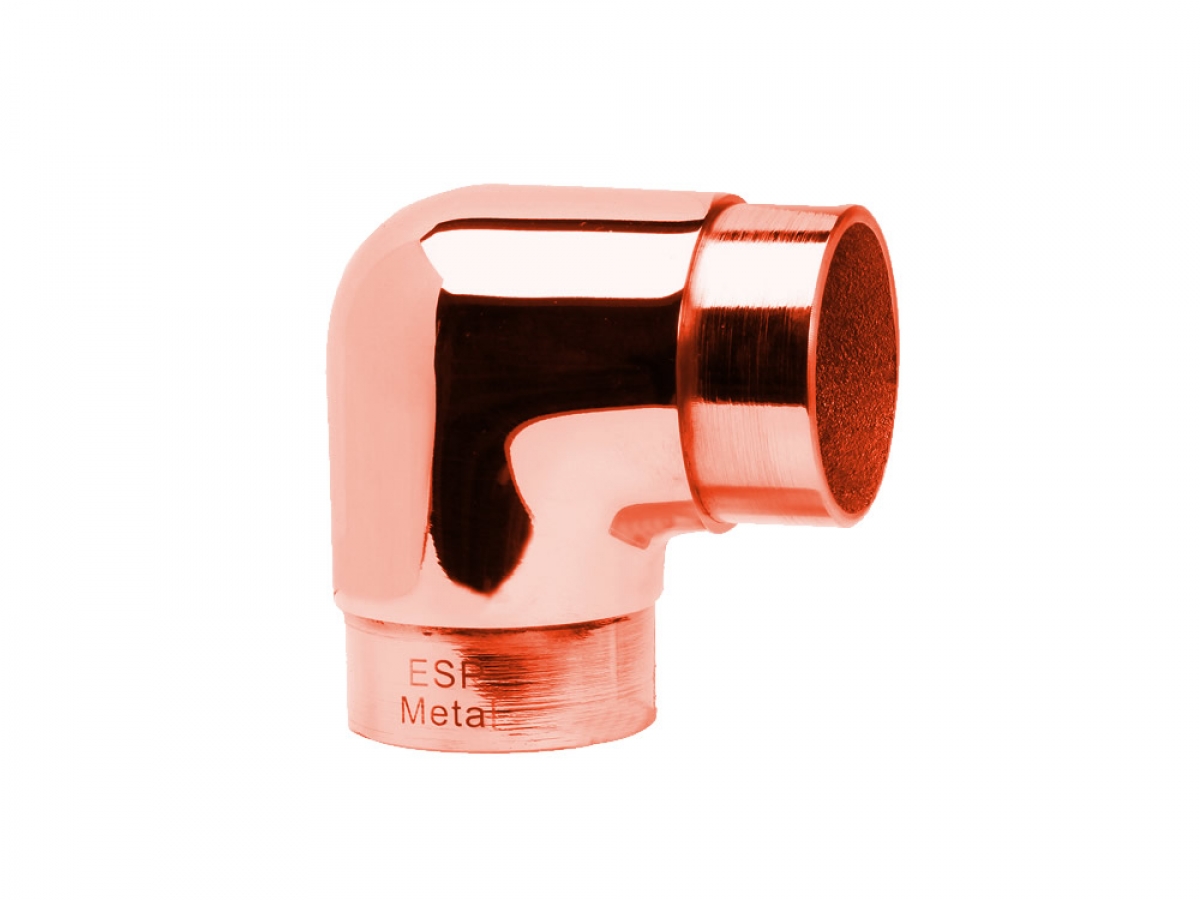 Model 303 Polished Copper Flush Elbow, 90° | ESP Metal Products & Crafts