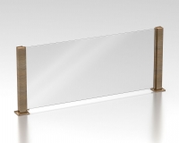 Model P220 Antique Brass Square Partition Post | ESP Metal Products ...