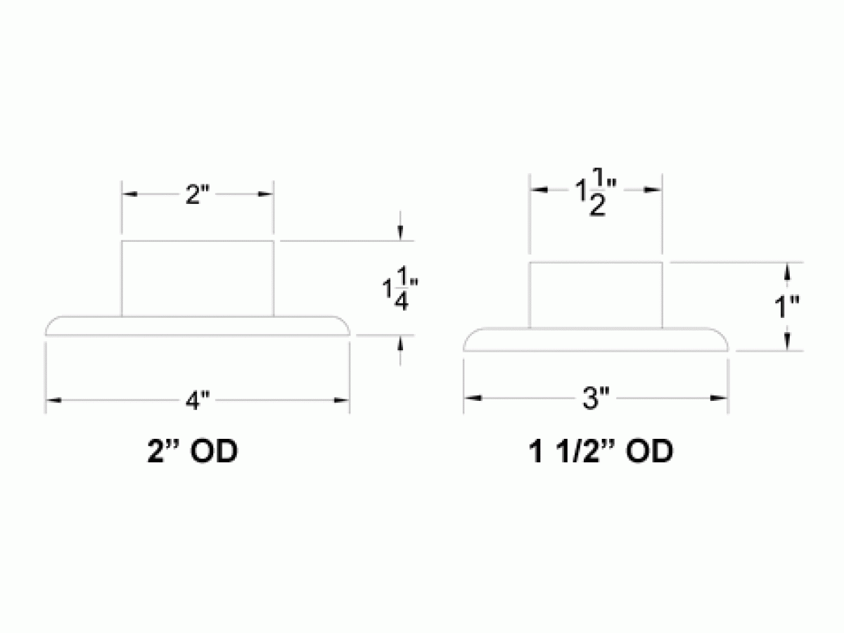 Model 505 Polished Copper Wall Flange | ESP Metal Products & Crafts