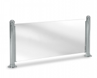 Model P222 Satin Stainless Steel Round Partition Posts | ESP Metal ...