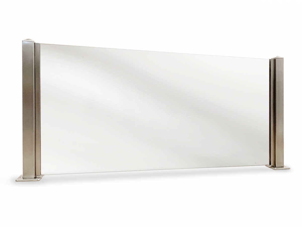 Model P221 Satin Stainless Steel Square Diamond Cap Partition Post ...