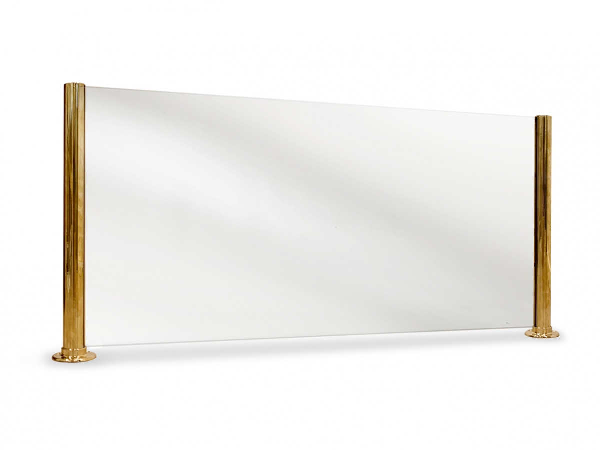 Model P217 Polished Brass Grooved Partition End Post | ESP Metal ...