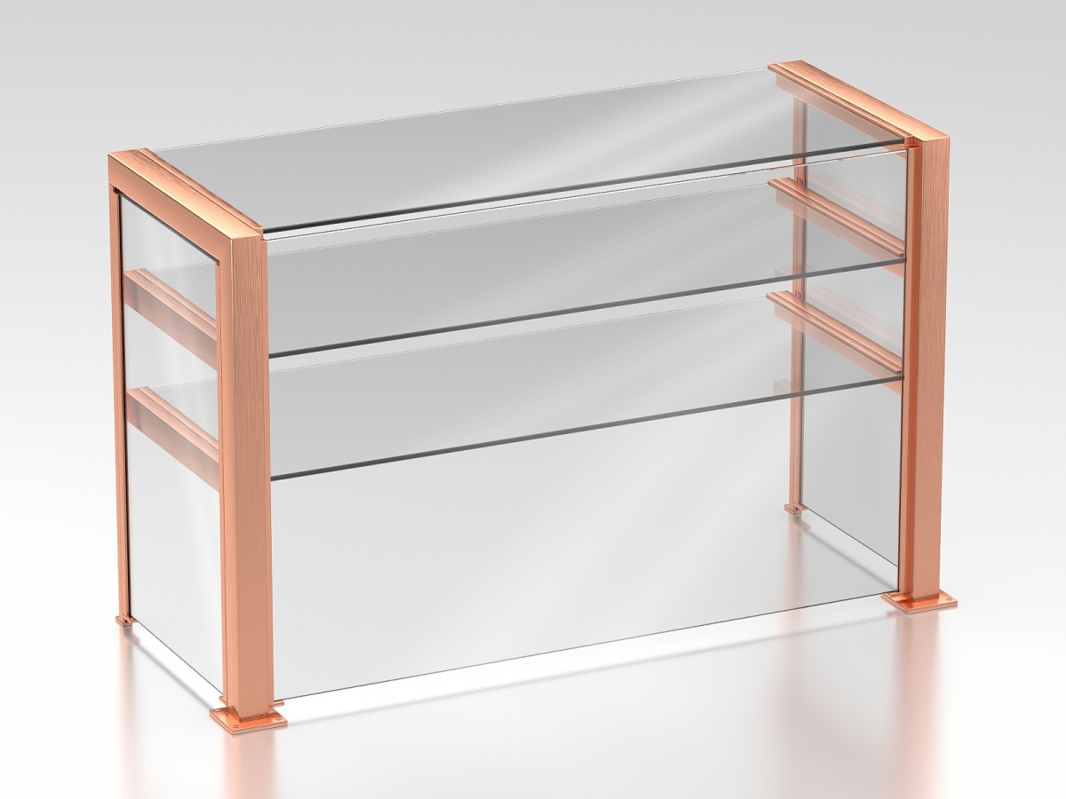 Model S212C Satin Copper Staff-Service Food Shield Posts | ESP Metal ...