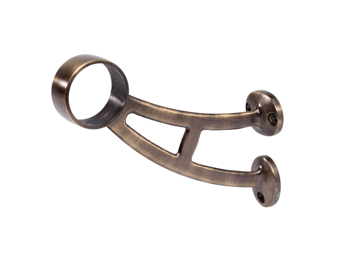Model 102 Antique Brass Bar Bracket | ESP Metal Products & Crafts