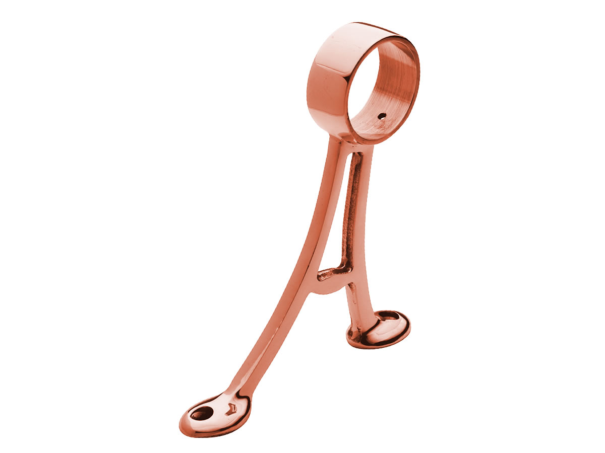 Model 103 Polished Copper Floor Bracket | ESP Metal Products & Crafts