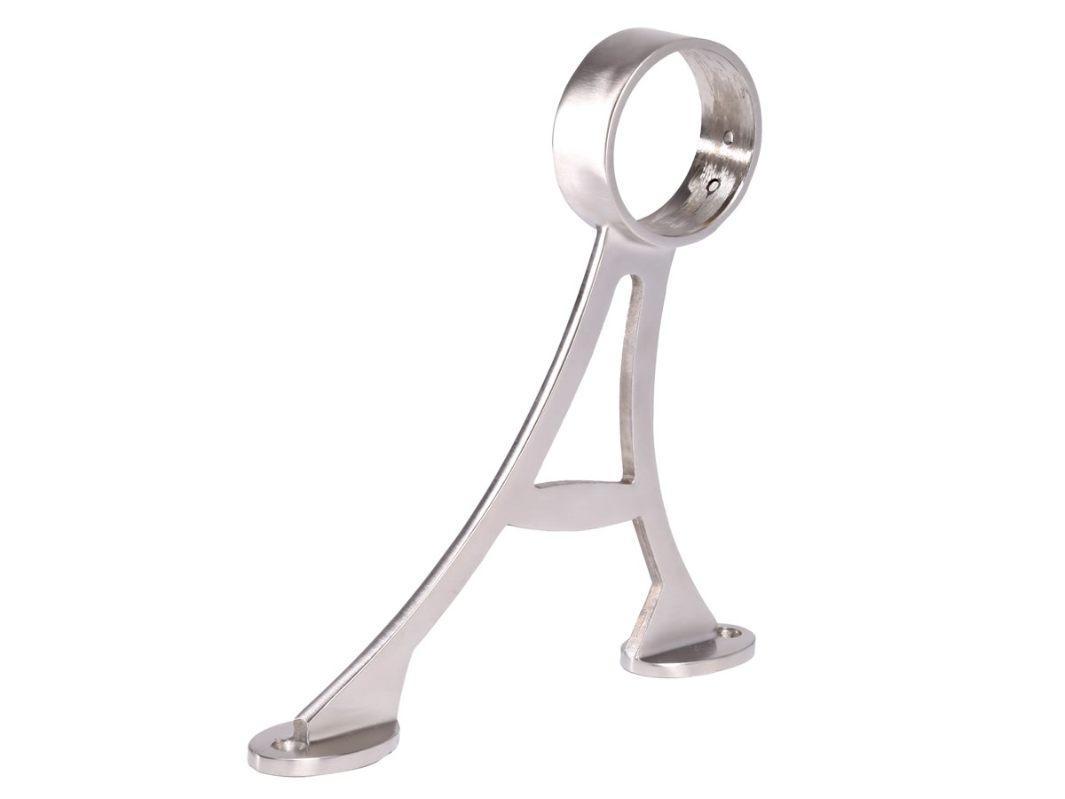 Model 103 Satin Stainless Steel Floor Bracket | ESP Metal Products & Crafts