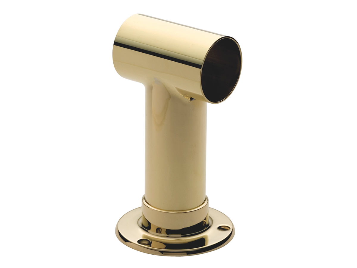 Model 128 Coated Polished Brass Post Bracket | ESP Metal Products & Crafts