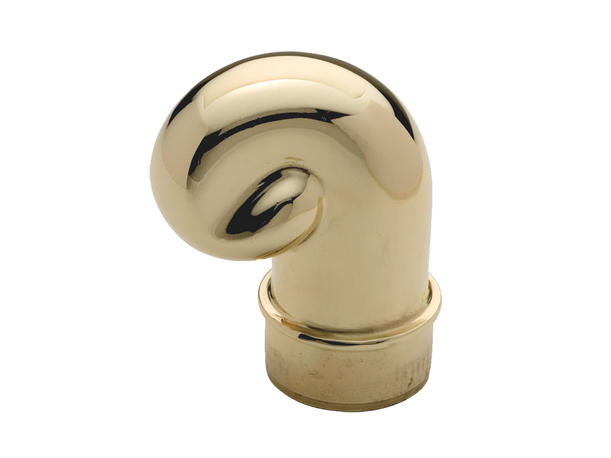 Model 717 Polished Brass End Scroll End Cap | ESP Metal Products & Crafts