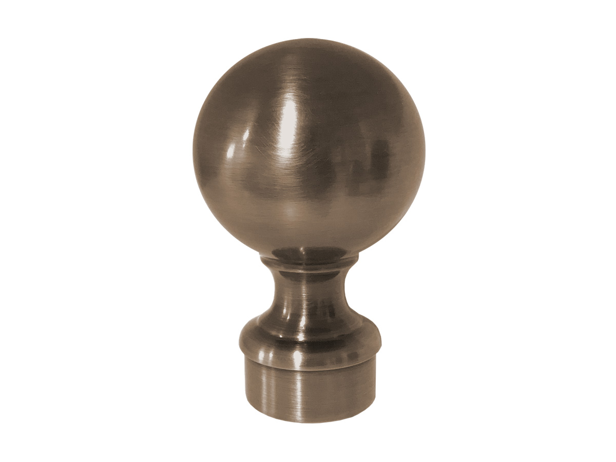 Model 812 Antique Brass Ball Top End Cap | ESP Metal Products & Crafts