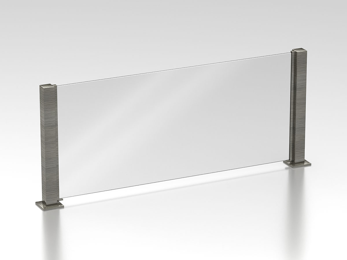 Model P220 Antique Nickel Square Partition Post | ESP Metal Products ...