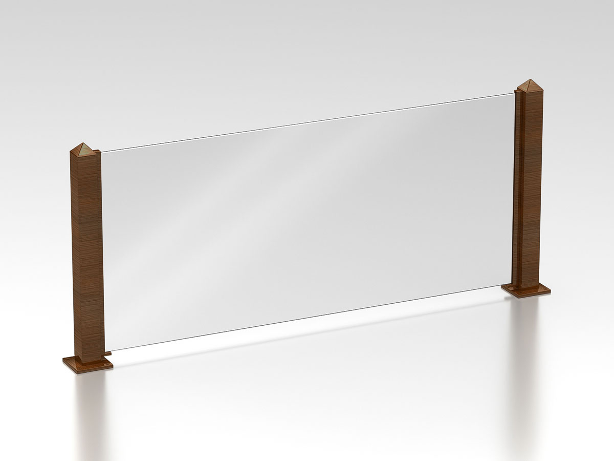 Model P221 Antique Bronze Square Diamond Cap Partition Post | ESP Metal ...