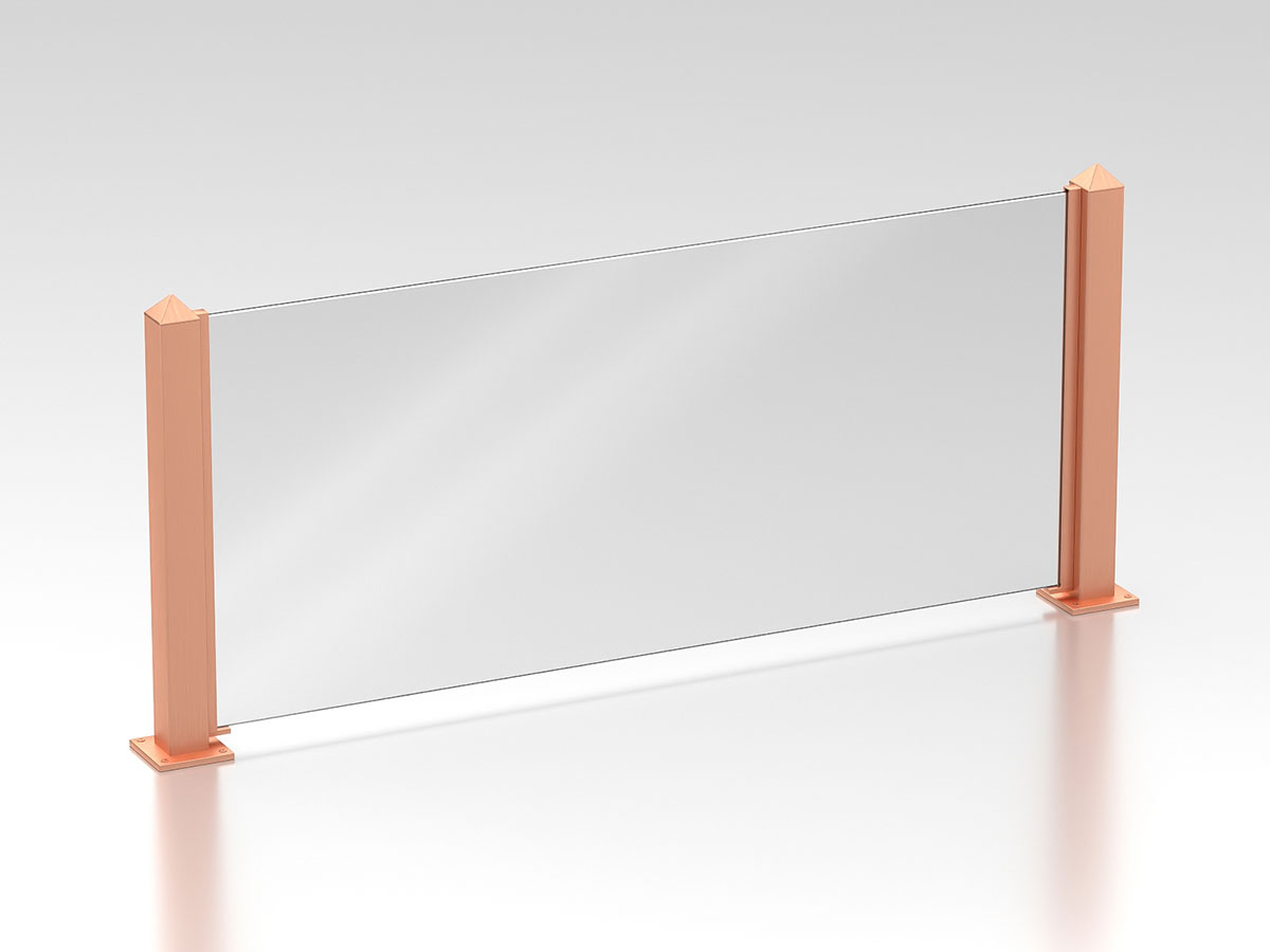 Model P217 Polished Brass Grooved Partition End Post | ESP Metal ...