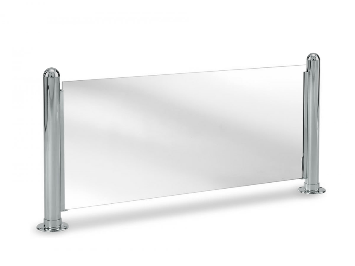 Model P222 Polished Stainless Steel Round Partition Posts | ESP Metal ...