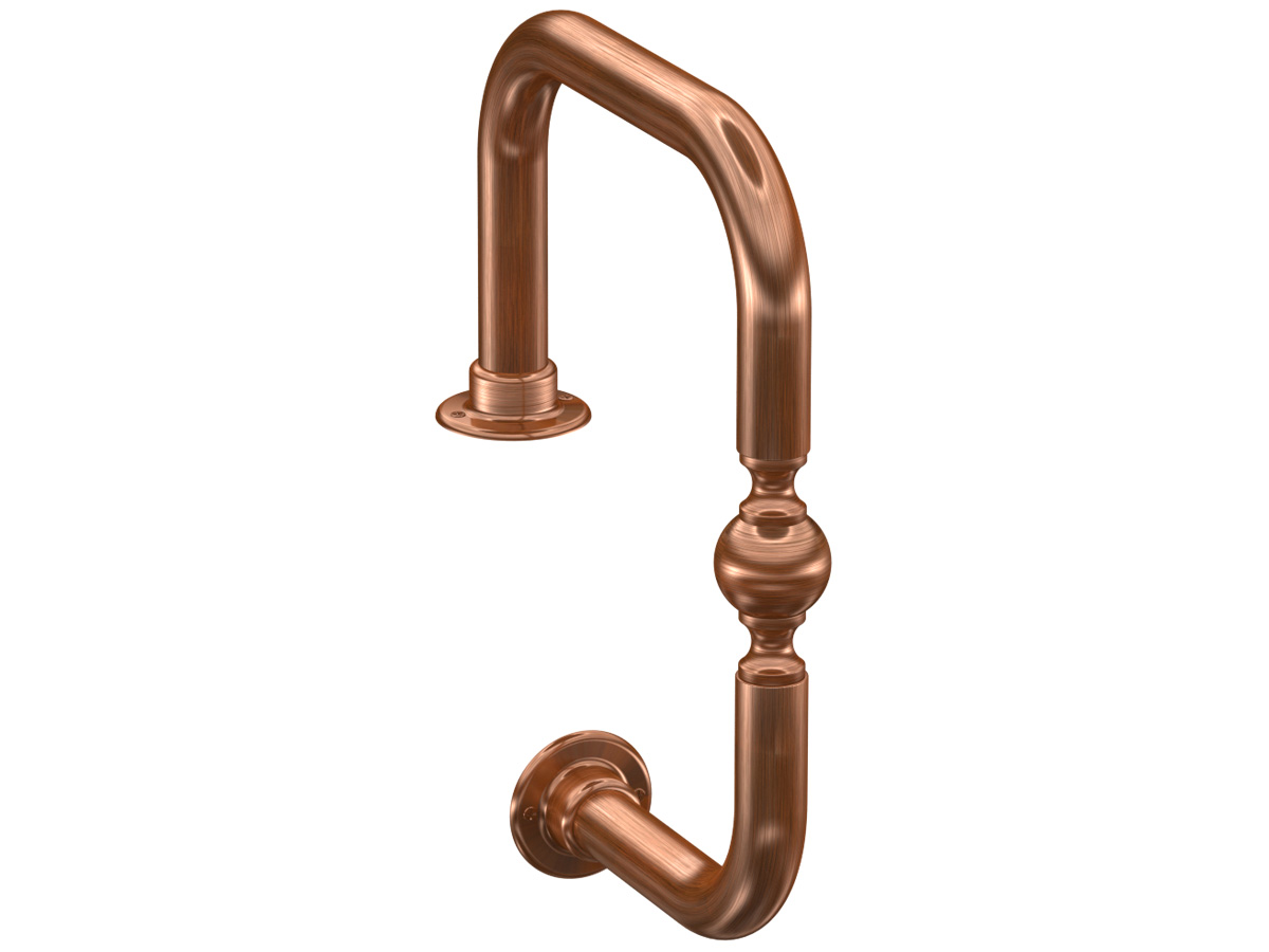 Model W948 Antique Copper Ball In Center Service Bar Rail | ESP Metal ...